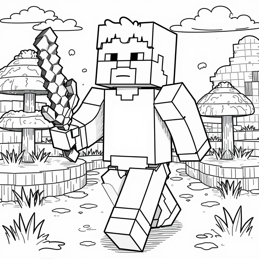Minecraft Iballisticsquid Coloring Pages