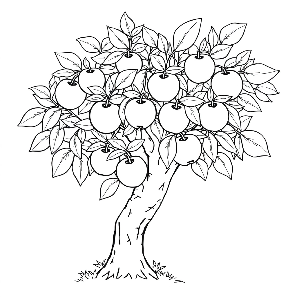 Apfelbaum Malvorlage