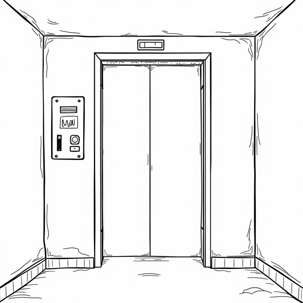 Elevator Coloring Page Elevator Generic Color Lineal Color Icon